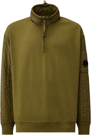 C.P. Company 652 Sweat Demi-Zip - - Sweatshirts & Hoodies - Herren - Gr&uuml;n - 2XL