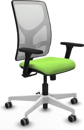 Piqueras y Crespo B&uuml;rostuhl mit R&uuml;ckenlehne mit 3D-Armlehnen, h&ouml;henverstellbare Lendenwirbelst&uuml;tze, mit 3-fach verstellbarer R&uuml;ckenlehne und Schneidschaum, Wei&szlig;/Pistazi