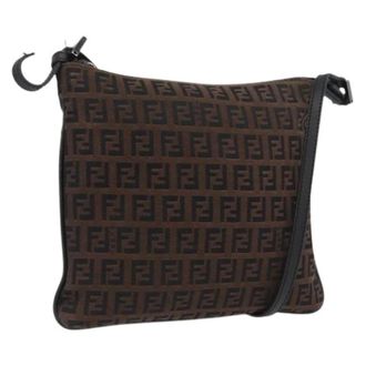 Fendi Pre-owned Vintage Zucchino Canvas Schultertasche - - Pre-owned - Damen - Braun - ONE SIZE