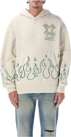 Amiri MA Quad Flames Oversized Hoodie - - Sweatshirts & Hoodies - Herren - Beige - L