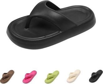 Generic Tongs à plateforme pour femme - Sandales dété confortables - Pour piscine - Plage - Plateforme - Chaussures de bain - Chaussures dextérieur élégantes 