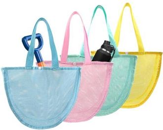 Generic Sac &agrave; main fourre-tout de plage - Grand sac de plage en maille | Sacs de rangement pliables &agrave; s&eacute;chage rapide, sac fourre-tout de plage, sac &agrave; bandouli