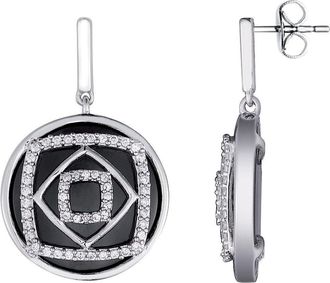 Ceranity Ceranity Damen - 1-42/0034-N-Ohrringe h&auml;ngend Silber 925/1000 5,04 g Keramik Zirkonia Schwarz/Wei&szlig;