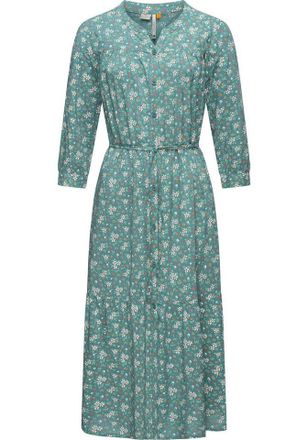 Ragwear Maxikleid Meve Leichtes Langarmkleid mit Blumenmuster