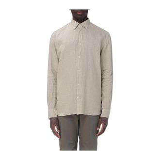 Brooksfield Chemise d&eacute;contract&eacute;e en lin - Homme - Chemises - Beige - Taille: M