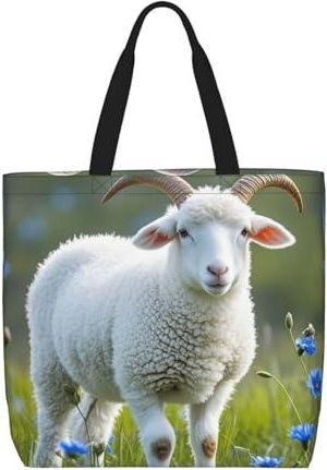 Generic Mouton Sac Courses Pliable Sacs R&eacute;utilisable Sac &Agrave; Bandouli&egrave;re Pour Travail Shopping Plage