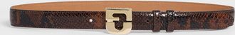 Gerard Darel Ceinture signature en cuir effet python - LE LAUREN - Marron