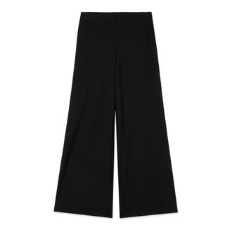 Oltre Palazzo-Hose aus Cr&ecirc;pe-Stoff - - Trousers - Damen - Schwarzk - M