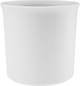 Leni Atlas Blumentopf und &Uuml;bertopf &Oslash; 21 cm H&ouml;he 20 cm Wei&szlig; Kunststoff matt Pflanztopf f&uuml;r Hydrokultur und Erde