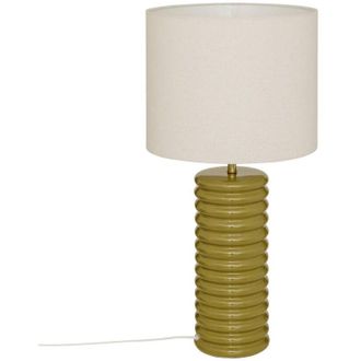 Atmosphera Lampe &agrave; Poser en C&eacute;ramique Vinus 69cm Kaki