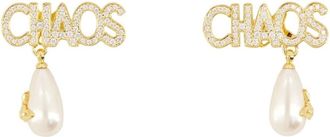 Vivienne Westwood Chaos Perlenohrringe - - Accessories - Damen - Gelb - ONE SIZE
