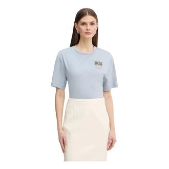 Pinko Pinko - T-shirt Strepitoso - Femme - Tops - Bleu - Taille: 38 FR