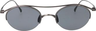 Giorgio Armani Lunettes de soleil ovales - Homme - Accessoires - Gris - Taille: 49 MM