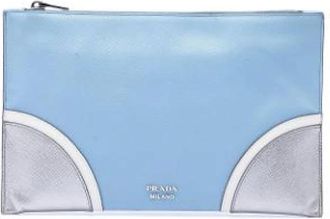 Prada Pre-owned Vintage Clutch - Femme - Pre-owned - Bleu - Taille: ONE Size