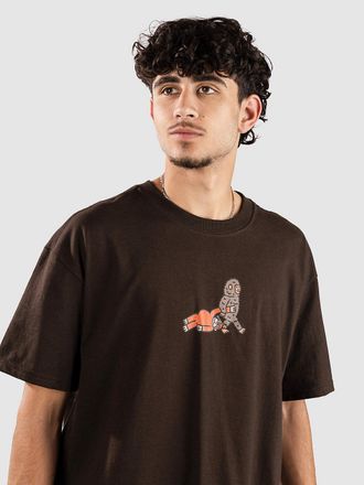 A.Lab Monkey Walk Boxy T-Shirt dark chocolate