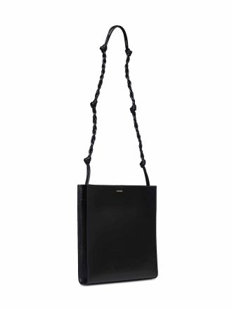 Jil Sander Womens Crossbody Bag Tangle Medium Black Polyamide Satchels & Cross Body