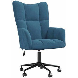 vidaXL Chaise de relaxation Bleu Velours