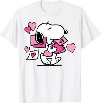 Peanuts Snoopy Valentines Day Letters T-Shirt