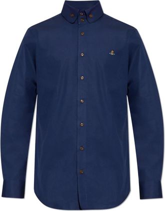 Vivienne Westwood Homme, Chemises, Bleu, Taille: M Chemise Krall Deux Boutons