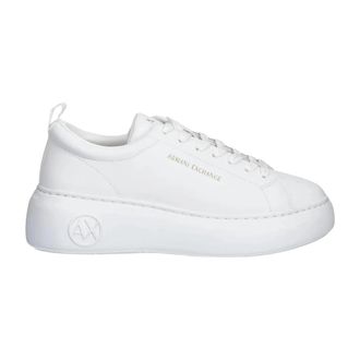 A|X Armani Exchange Klobige Leder Low-Cut-Sneaker - - Shoes - Damen - Wei&szlig; - 40 EU