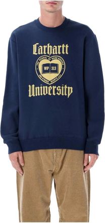 Carhartt Work in Progress Homme, Sweatshirts et sweats &agrave; capuche, Bleu, Taille: XL Schooling SweaT-shirt