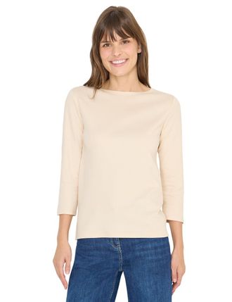 Cecil Basic U-Boot Shirt Pearl beige XL
