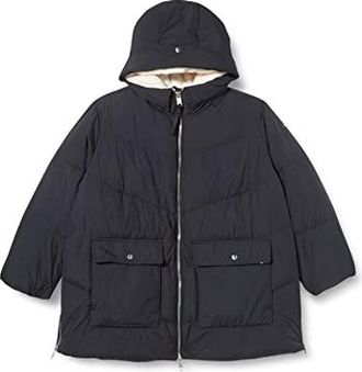 Tommy Hilfiger CRV Chev Sorona Teddylined Coat WW0WW37532 Manteaux rembourr&eacute;s, Bleu (Desert Sky), 48 Femme