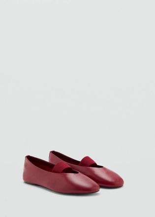 Mango Leder-Riemenschuh rot - Damen - 35 - MANGO