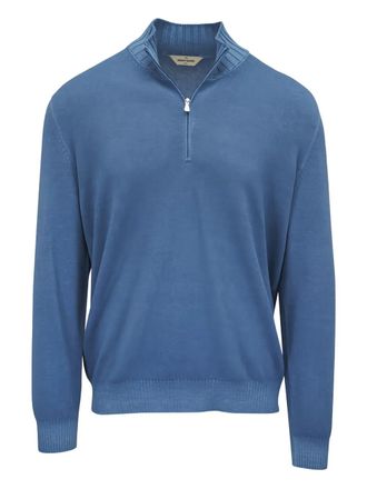Gran Sasso zip-collar sweater - Blau