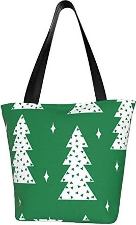 AOOEDM Sac fourre-tout sapin de No&euml;l vert Capacit&eacute; f&eacute;minine &Eacute;paule &Eacute;picerie Sacs