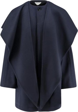 Bottega Veneta Manteau en Laine et Cachemire - Femme - Vestes - Bleu - Taille: 34 FR