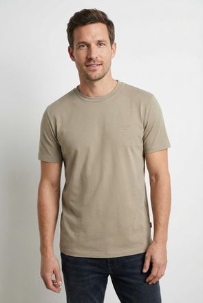 Joop T-Shirt JOOP JEANS Alphis, Herren, Gr. XXL, beige (medium beige), Single Jersey, Obermaterial: 100% Baumwolle, unifarben, regular fit, Rundhals, Shirt