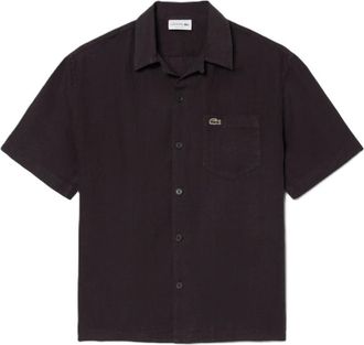 Lacoste Homme, Chemises, Brun, Taille: XL Chemise en lin coupe d&eacute;contract&eacute;e