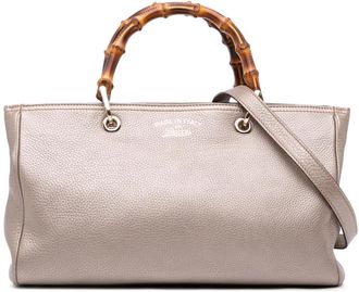 Gucci Hobo Bags - Medium Calfskin Bamboo Shopper Satchel - Gr. unisize - in Gold - f&uuml;r Damen