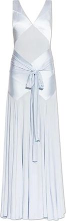 Self Portrait Femme, Robes, Bleu, Taille: 36 FR Robe en satin avec d&eacute;coratif