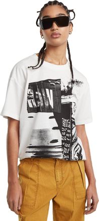 G-Star G-Star RAW Womens Multi Print Loose T-Shirt, Weiß (lt Chalk D25164-336-1284), XS