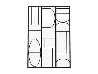 Vente-Unique Verri&eacute;re Atelier en Aluminium thermolaqu&eacute; Style Art d&eacute;co - 90x130 cm - Noir - COUBARTA