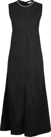 Brunello Cucinelli Femme, Robes, Noir, Taille: 36 FR Maxi Dress