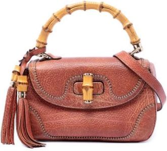 Gucci Pre-owned New Bamboo Satchel - Femme - Pre-owned - Brun - Taille: ONE Size