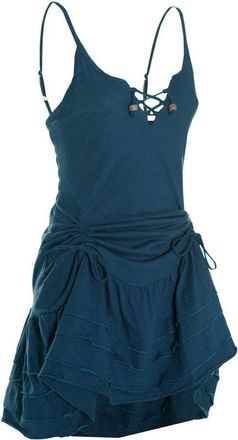 vishes Sommerkleid Tr&auml;gerkleid Damen Verstellbar Schn&uuml;rung Raffrock Jersey Alternative Mode, Boho, Hippie, Ethno, Festival