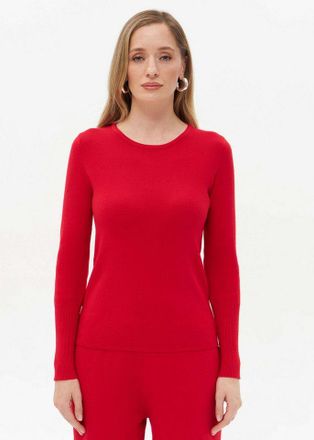 Passioni Strickpullover mit Rundhalsausschnitt