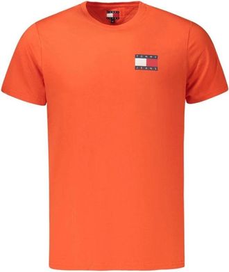 Tommy Hilfiger Homme, Tops, Orange, Taille: 2XL T-Shirt Ras du Cou en Coton