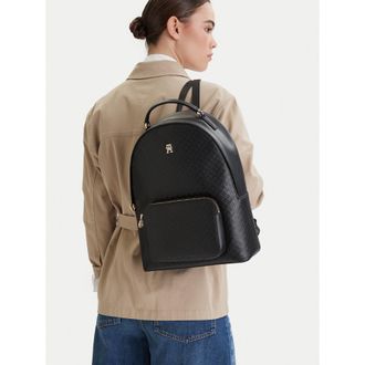 Tommy Hilfiger Rucksack Tommy Hilfiger Th Daily Backpack Mono AW0AW18852 Schwarz