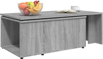 Generic Couchtisch, Umwandelbarer Couchtisch, Verstellbare Breite mit Verstecktem Staufach f&uuml;r den Einsatz Im Wohnzimmer oder Im B&uuml;ro (Graues Sonoma)