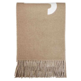 Jacquemus Fringed Logo Scarf - - Accessories - Herren - Beige - ONE SIZE