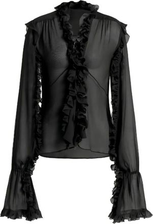 Alberta Ferretti Femme, Blouses et Chemises, Noir, Taille: 40 FR Camicia