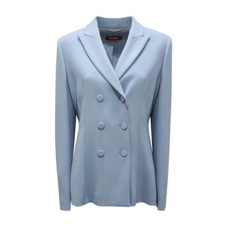 Max Mara Doppelreihige Studio-Jacke - - Jackets - Damen - Blau - S