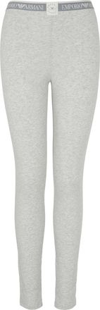 Emporio Armani Damen Logoband Leggings Hose, grau, L