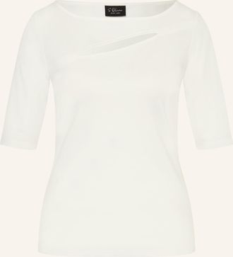 s.Oliver Black Label S.Oliver Black Label T-Shirt Mit Cut-Out weiss