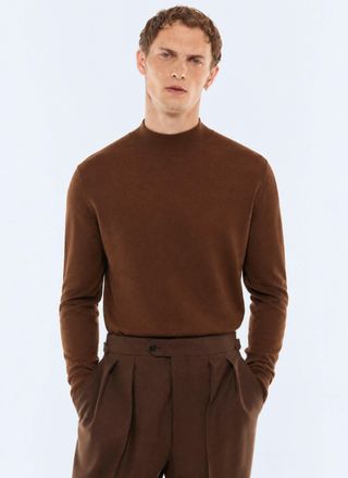 Fursac Pull col chemin&eacute;e en laine m&eacute;rinos - Taille XXL - Homme